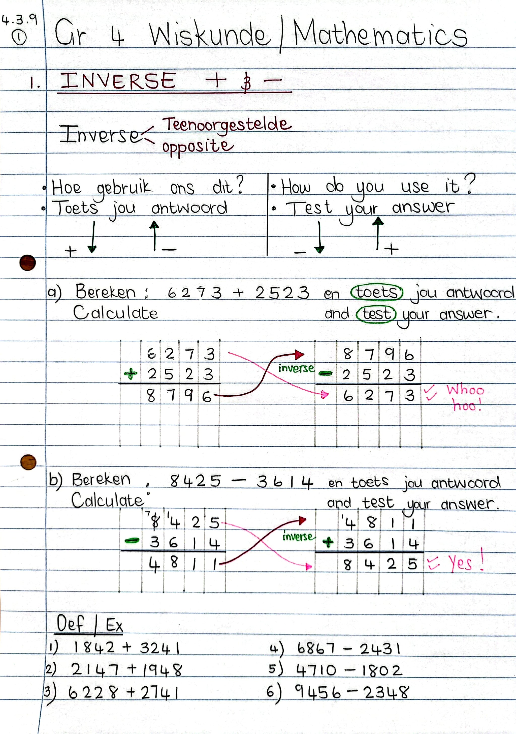 Gr 4 Inverse – Ontsyfer Wiskunde