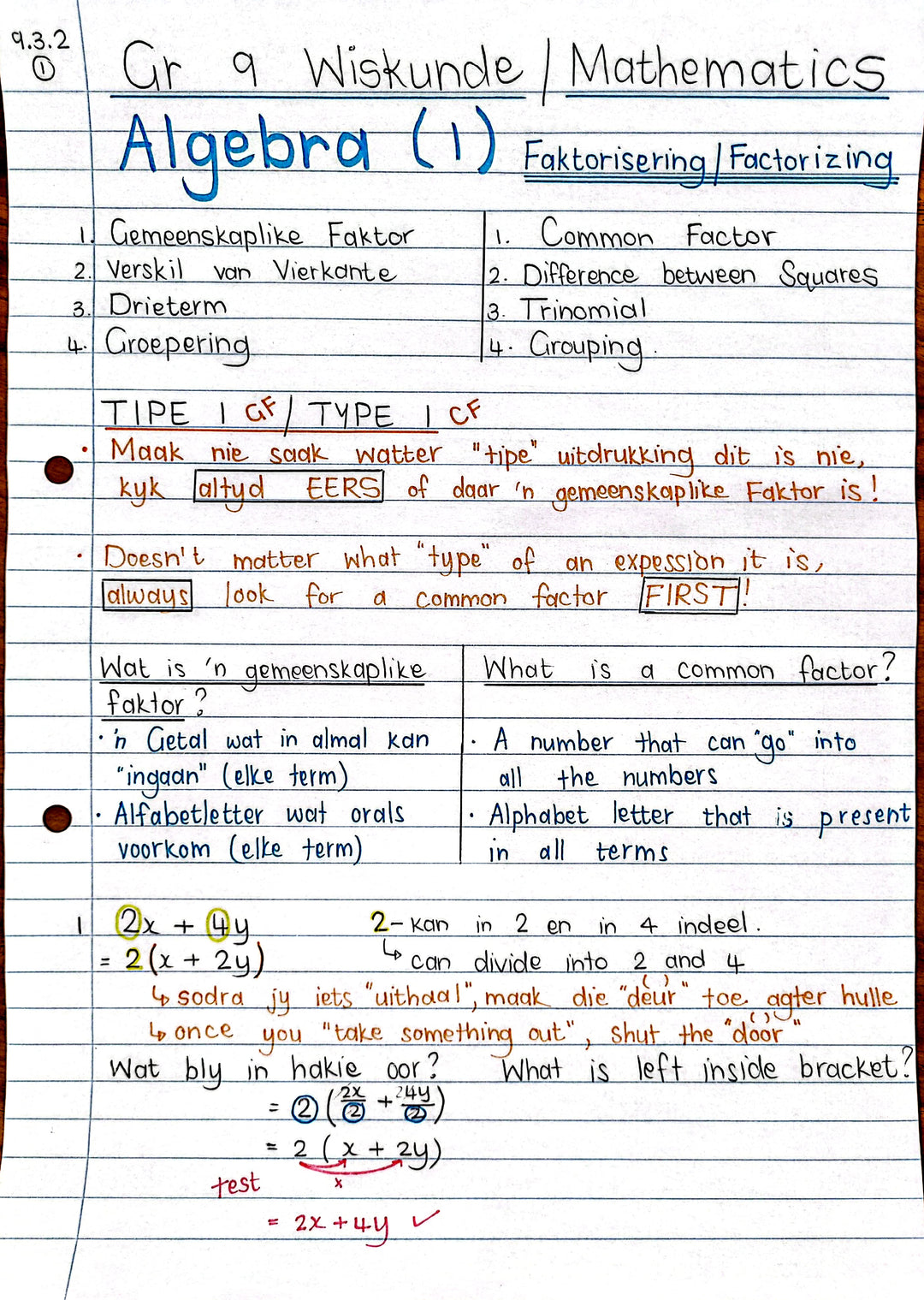 Gr 9 Wiskunde / Mathematics TERM 3 – Ontsyfer Wiskunde